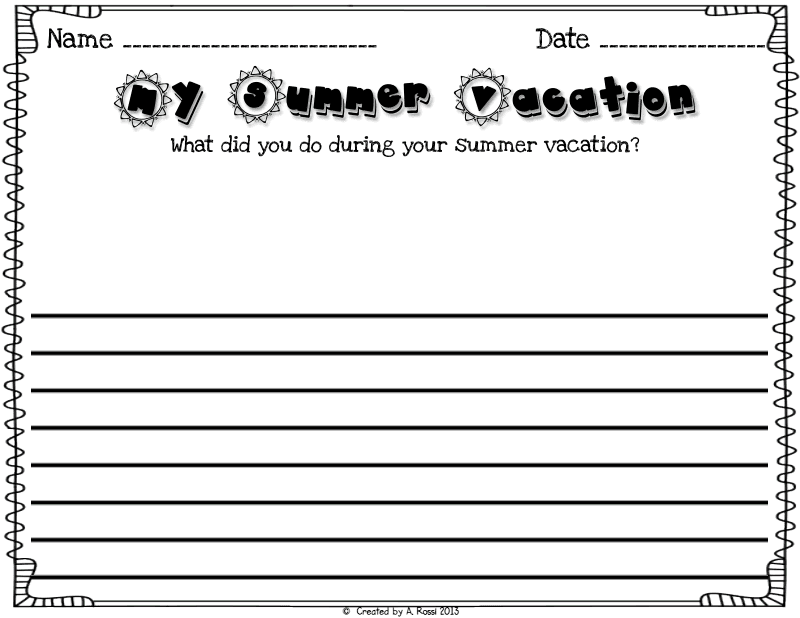 The First Week Of School: What did you do over summer?