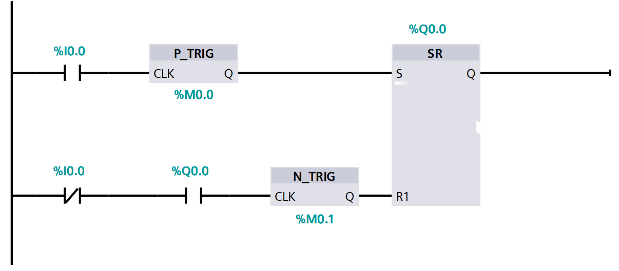 Start Stop of one Motor from the same Push button PLC program