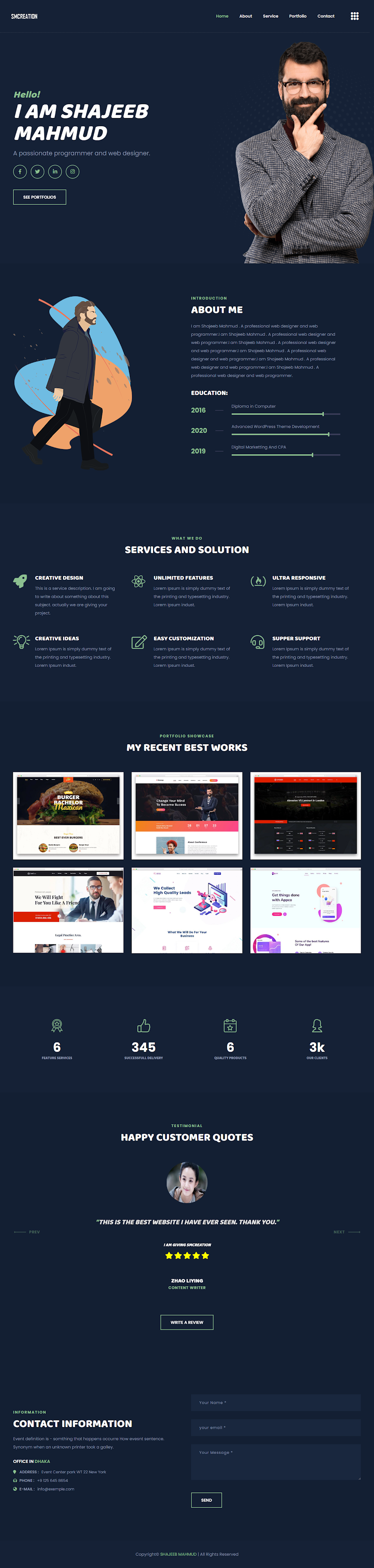Portfolio Website Design Using PHP and MySQL