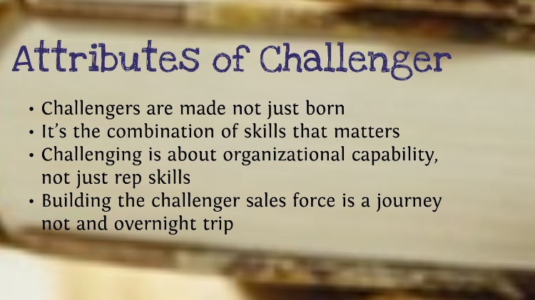 Management&Business: Challenger Sales Model