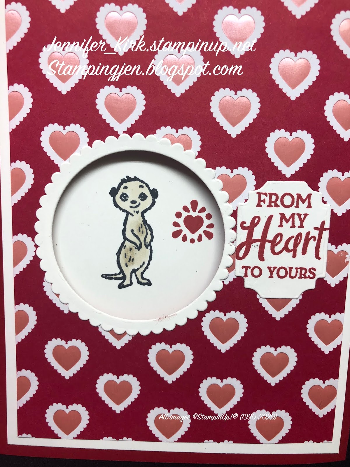 Stamping with Jen: Peek a Boo Meerkat Valentines Day Card with Stamping ...