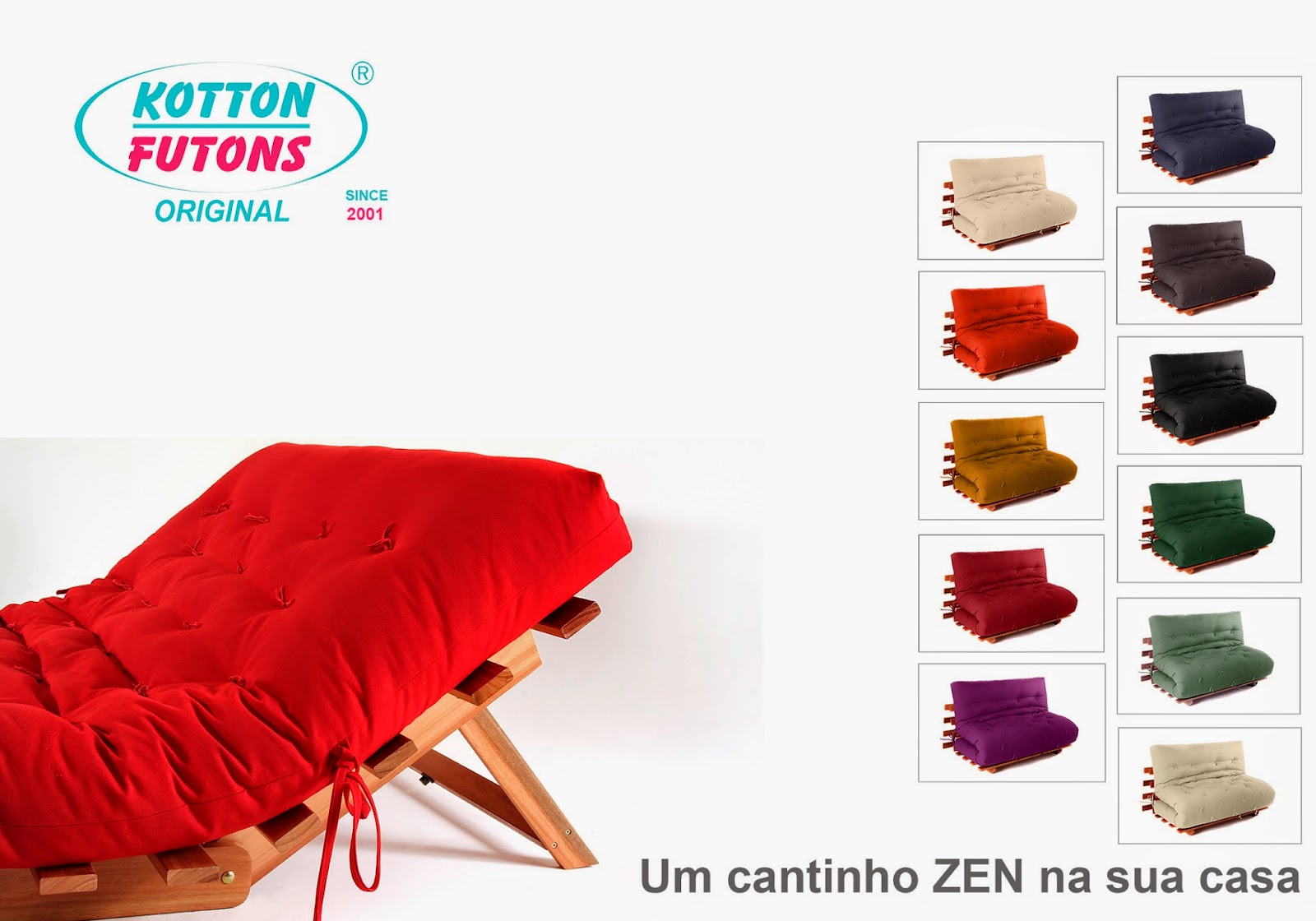 Sofá-Cama Futon - Kotton Futons: Futon!!!!! Lindas cores!
