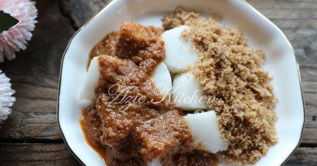 Sambal Kelapa aka Sambal Nyor Nasi Impit Kelantan - Azie Kitchen