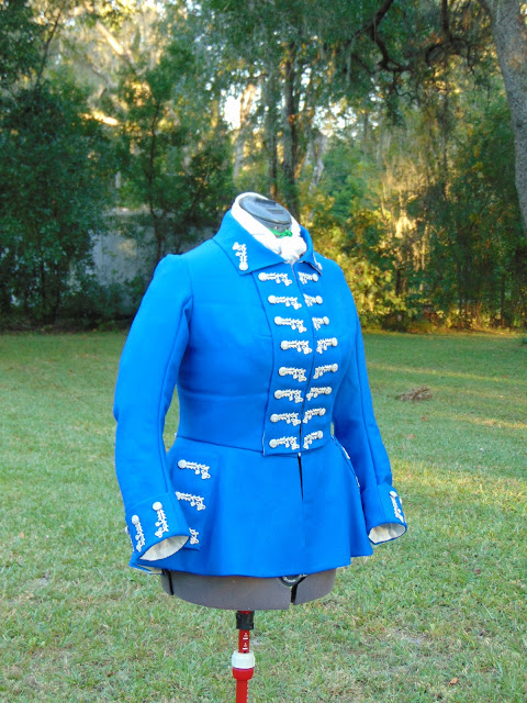 The Antique Sewist: JP Ryan Riding Habit - Royal Blue