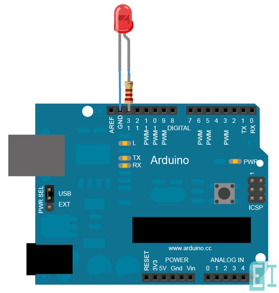 Dasar ARDUINO UNO menyalakan LED BLINK ~ Artikel