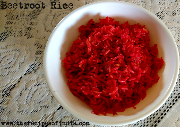 The Recipes of India: Beetroot Rice Recipe | How to Make Beetroot Rice