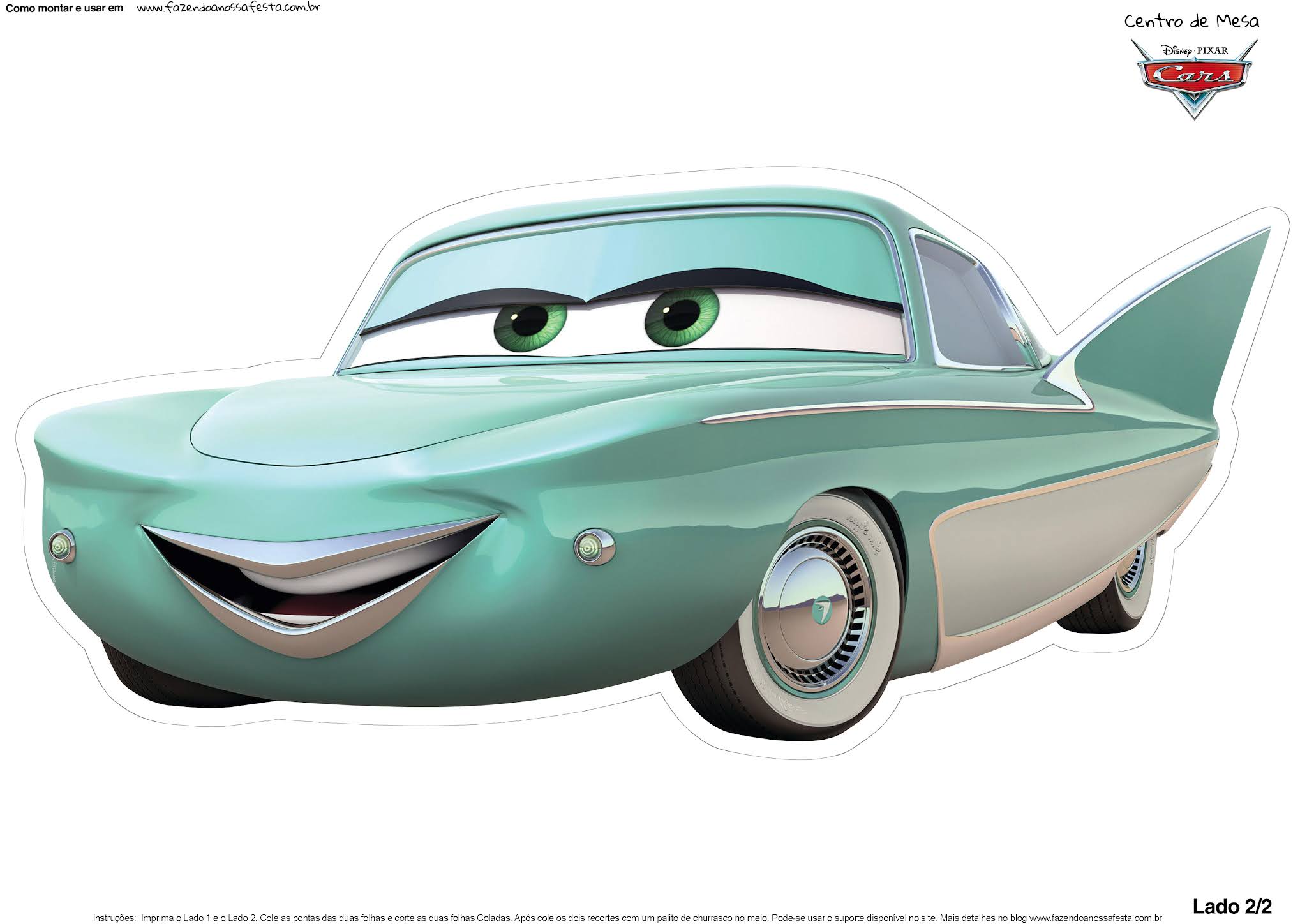 Flo de Cars: Centro de Mesa para Imprimir Gratis. - Ideas y material ...