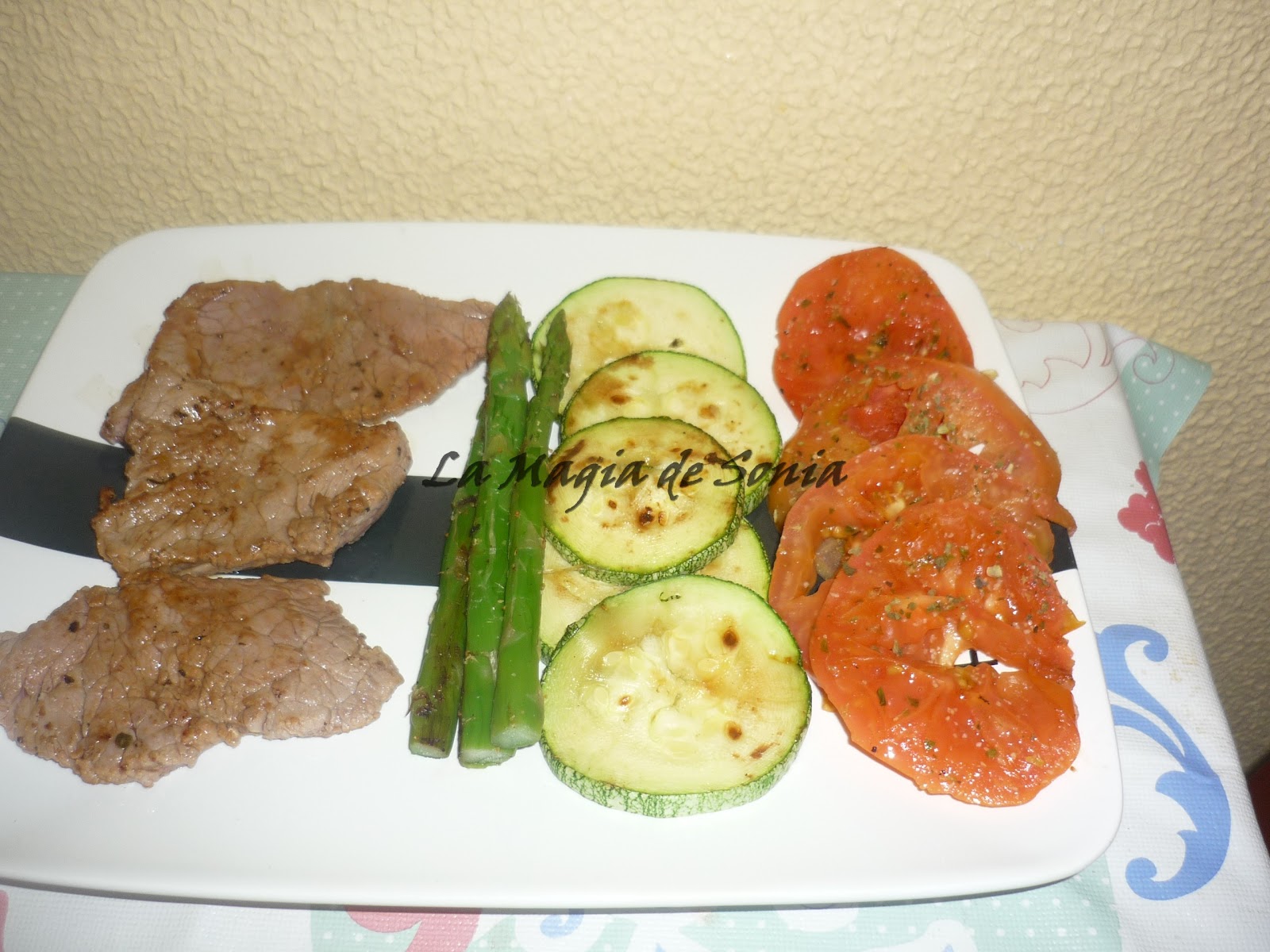 La Magia de Sonia: Filete de Ternera y Verduras a la Plancha