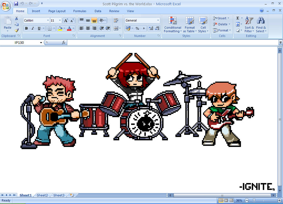 Adventure Graphics: Excelart o pixelart en Microsoft Excel