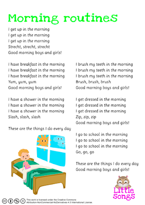 Morning routines - CLASS WORKSHEETS