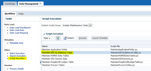 FDMEE: System Maintenance Tasks: Maintain EBS GL Balances Table | EPM Zones