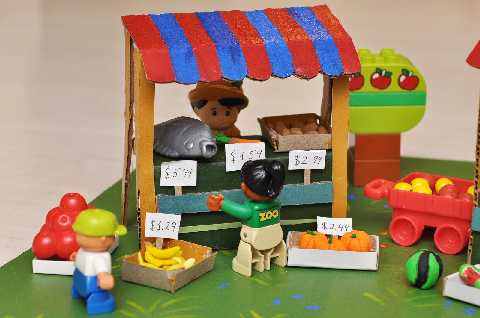 Creative Projects for Kids: Cardboard Town Market