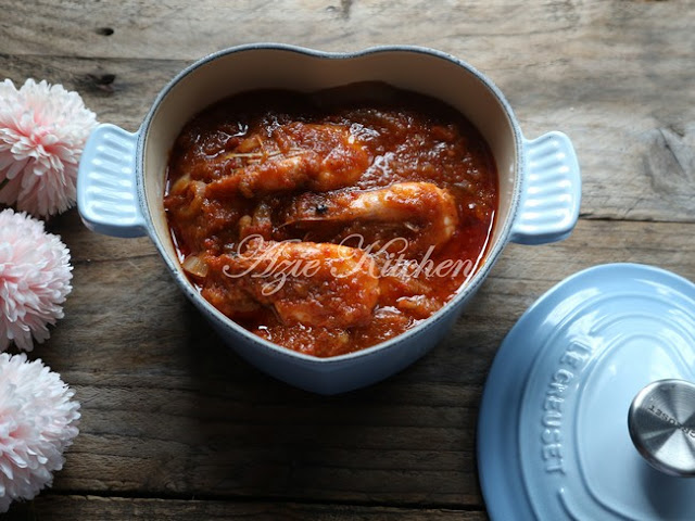 Sambal Tumis Udang Dengan Teknik Menumis Sambal - Azie Kitchen