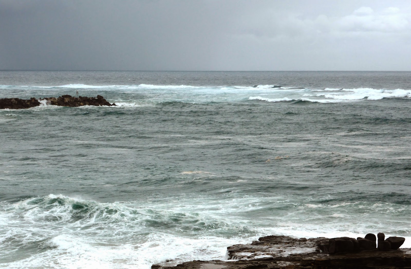 Beyond The Blue Horizon: Yamba from the air - and stormy weather.
