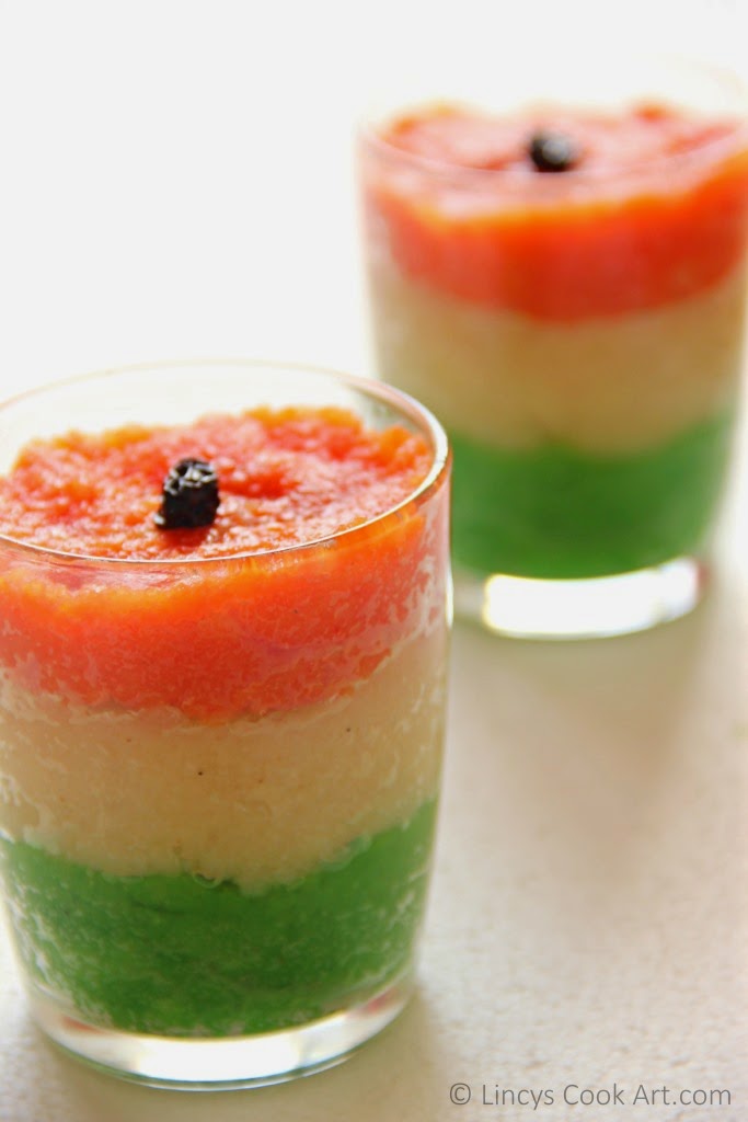 Tricolour Kesari/ Paal Kesari/ Milk Rava Kesari/ Rava Kesari with Milk ...