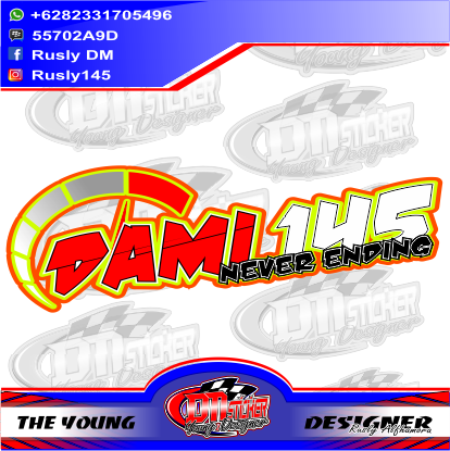 DM Sticker: DM STICKER || Design Sticker Nomor start racing Nama ...