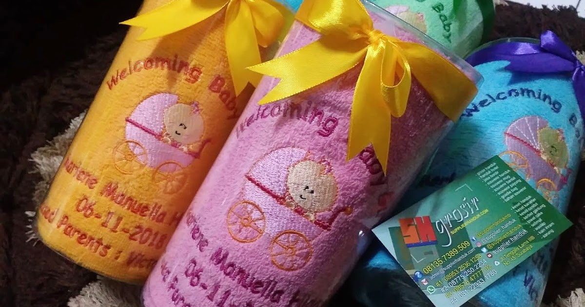 SOUVENIR HANDUK BORDIR KELAHIRAN BAYI | 08135.7389.509 ~ Supplier ...