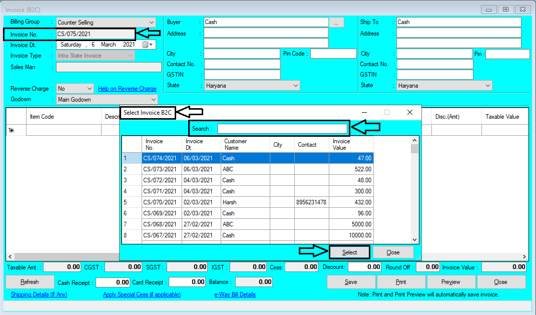 Invoice B2C Help Guide