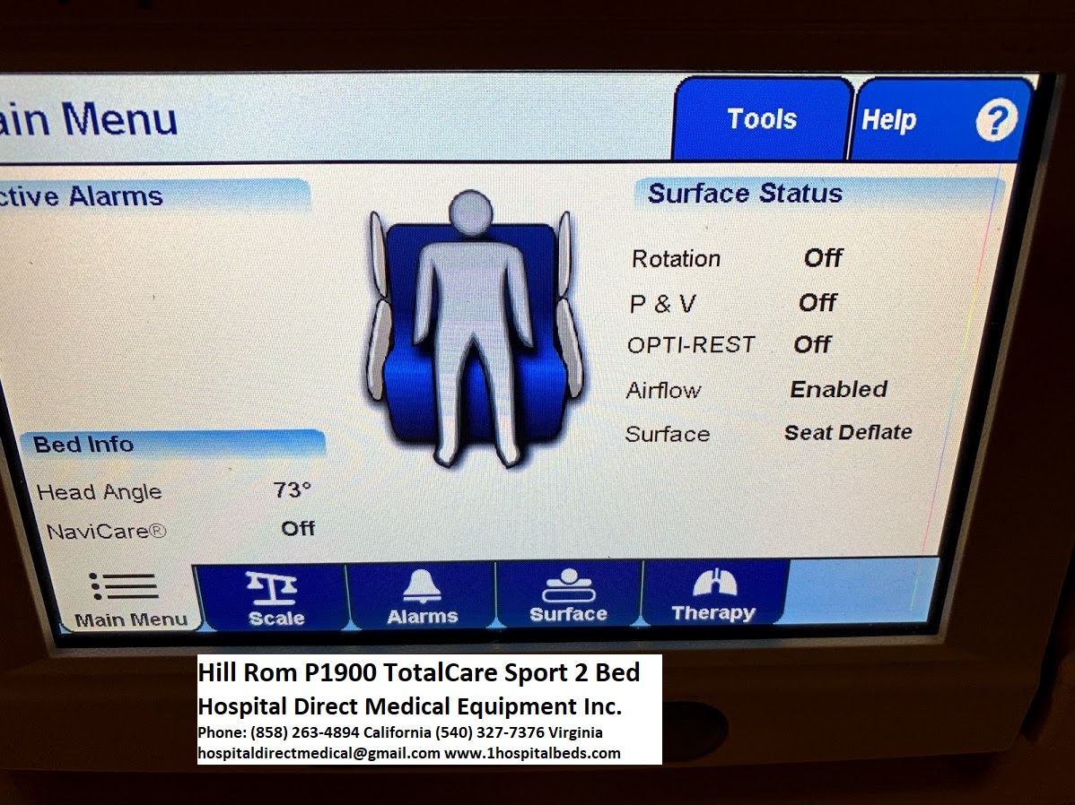 Refurbished Hill Rom TotalCare Sport Connect 2 Hospital Bed