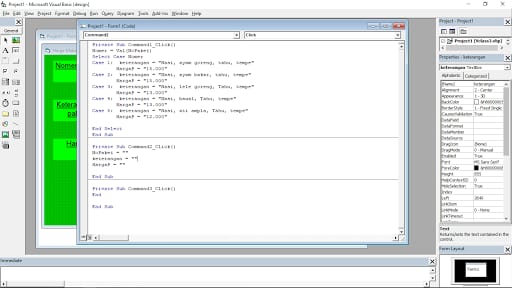 Penggunaan Select-Case pada VB6