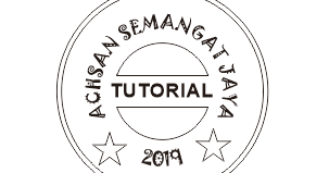 Contoh langkah membuat cap stempel bulat unik dengan corel draw x6 ...