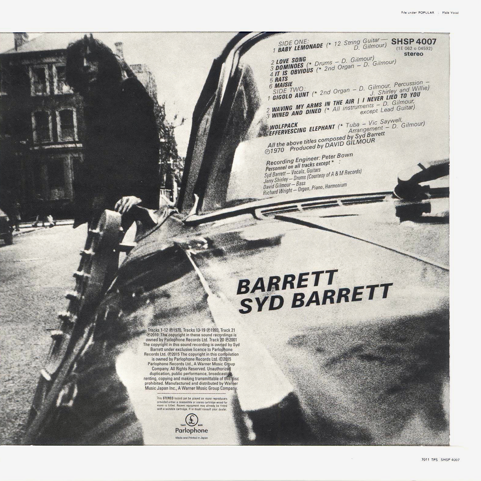 Darius, Don't You Get The Feelin: Syd Barrett - Barrett (2nd Album UK 1970)