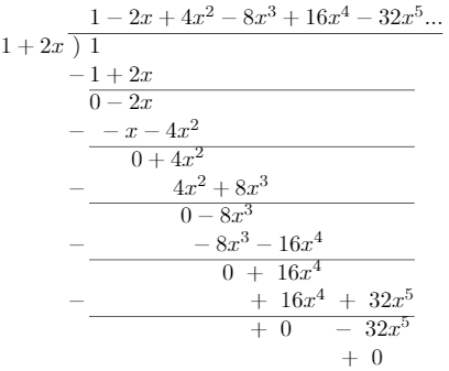 Beauty of Analysis: Dividing power series (1): Long Division
