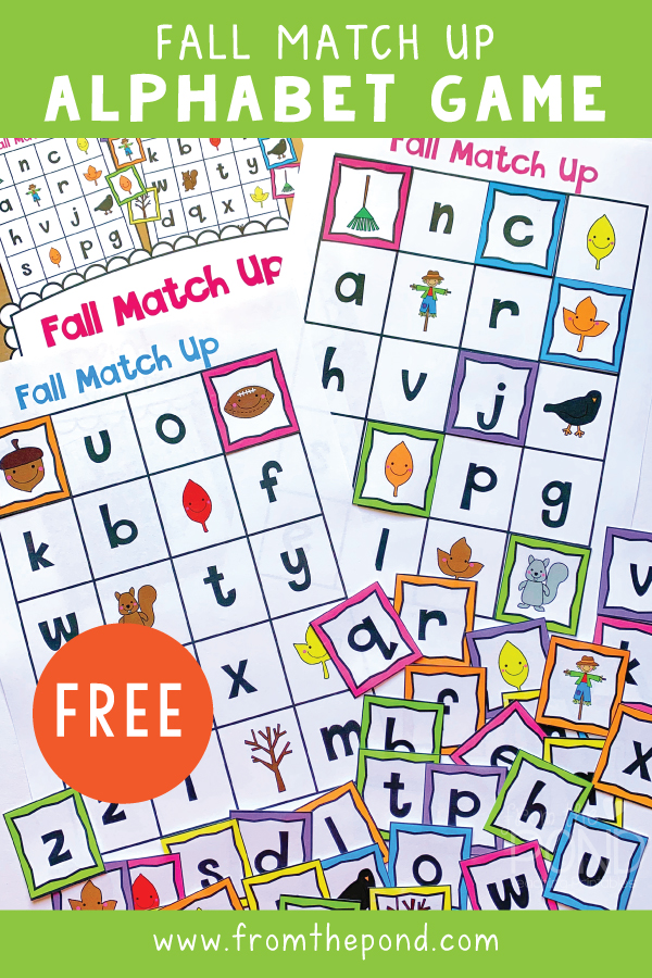 Alphabet Game for Fall | From the Pond