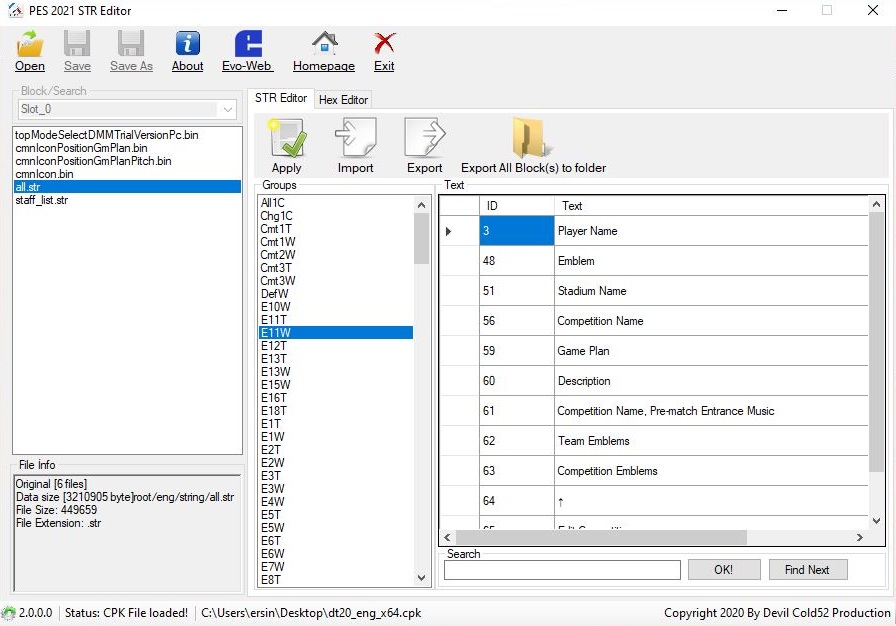 PES 2021 STR Editor By Devil Cold52 ~ SoccerFandom.com | Free PES Patch ...