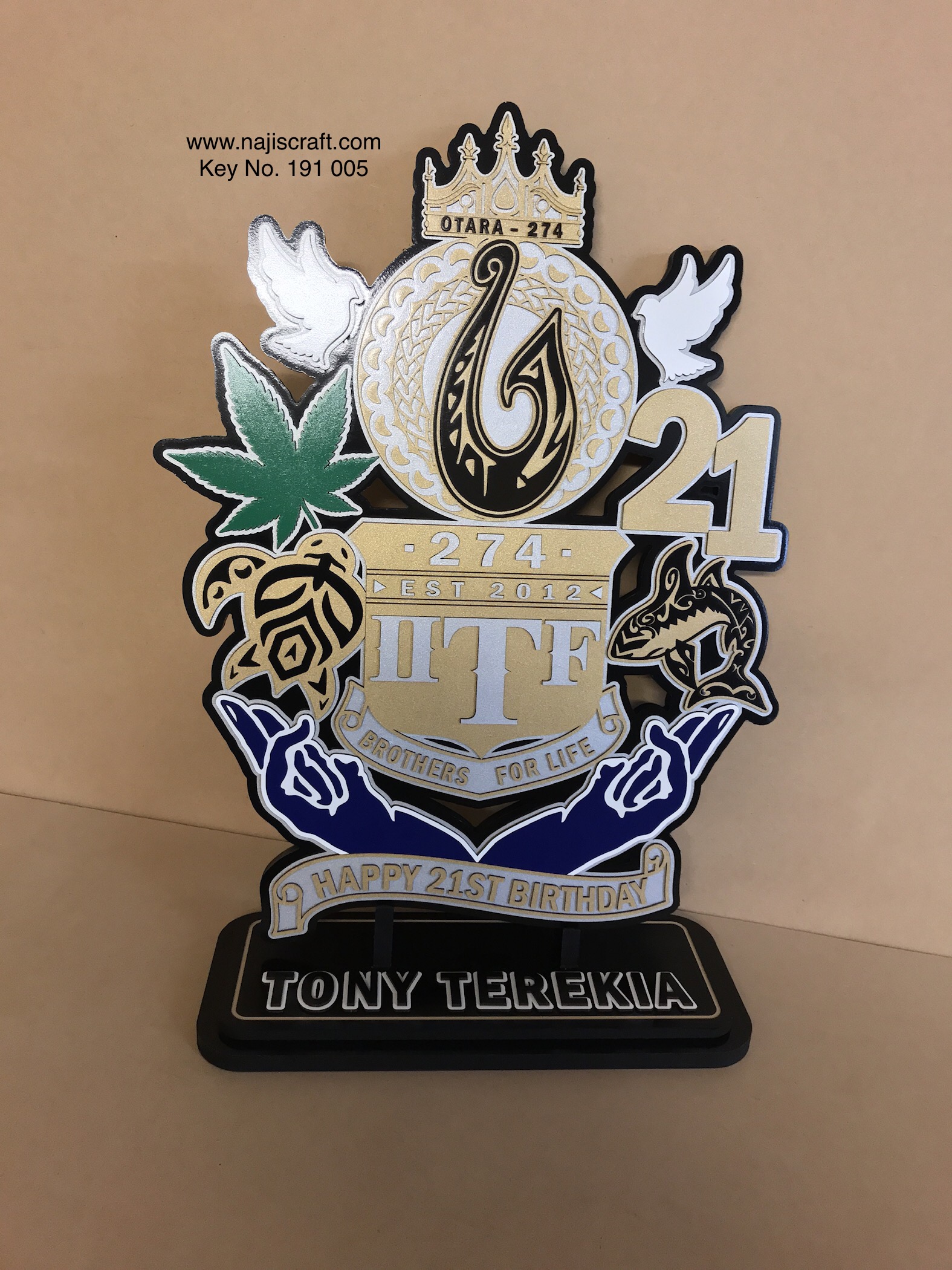 NO.191005 COOK ISLAND 21ST KEY 80CM