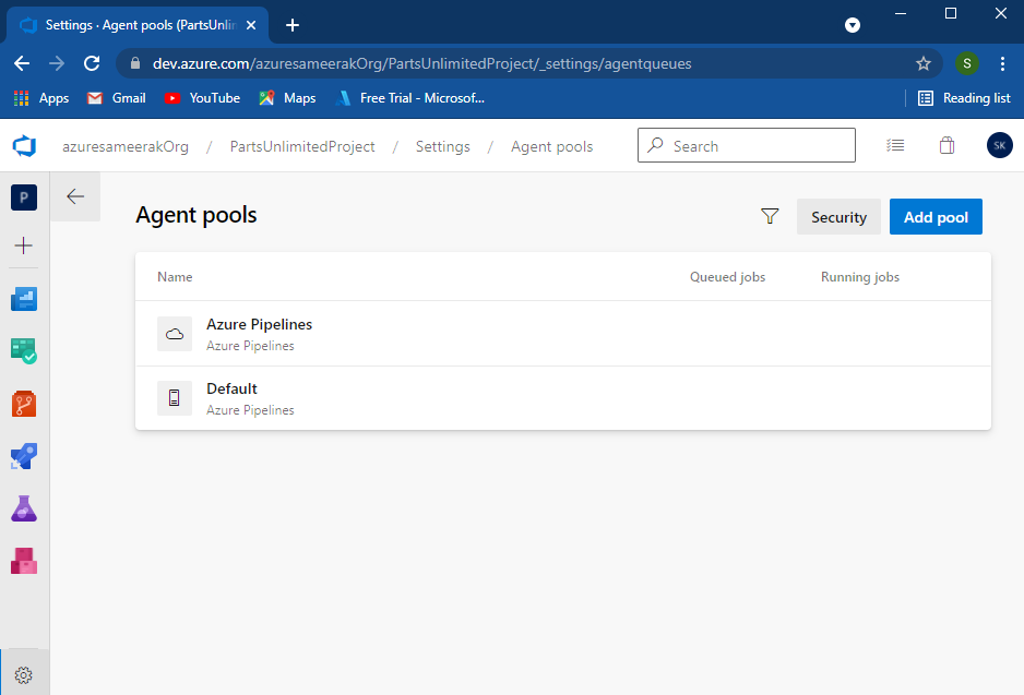 Building an Azure DevOps project with an Azure VM build agent