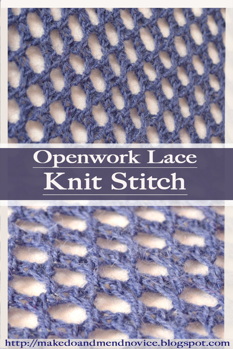 Knitting Novice: The Weekly Swatch: Openwork Lace Knit Stitch