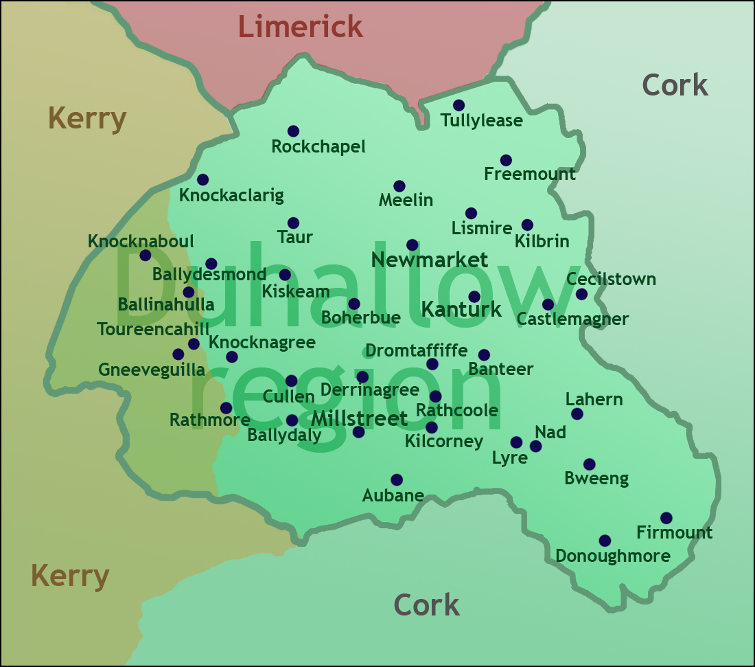 Duhallow Raptor Conservation Project: Map of the Duhallow region