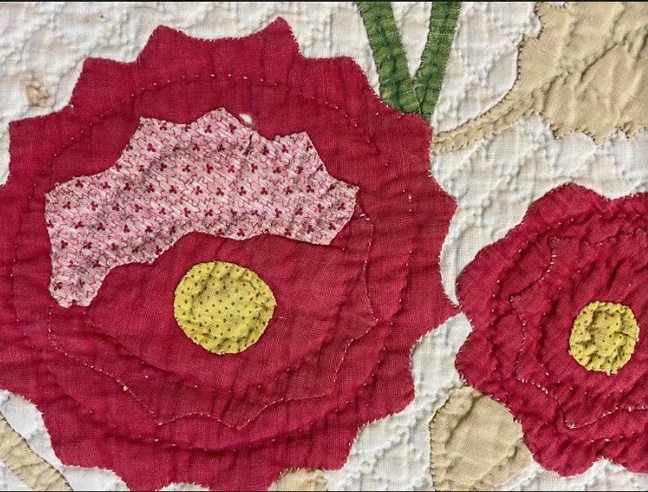 Cloud of Quilt Patterns: Triple Rose Wreath