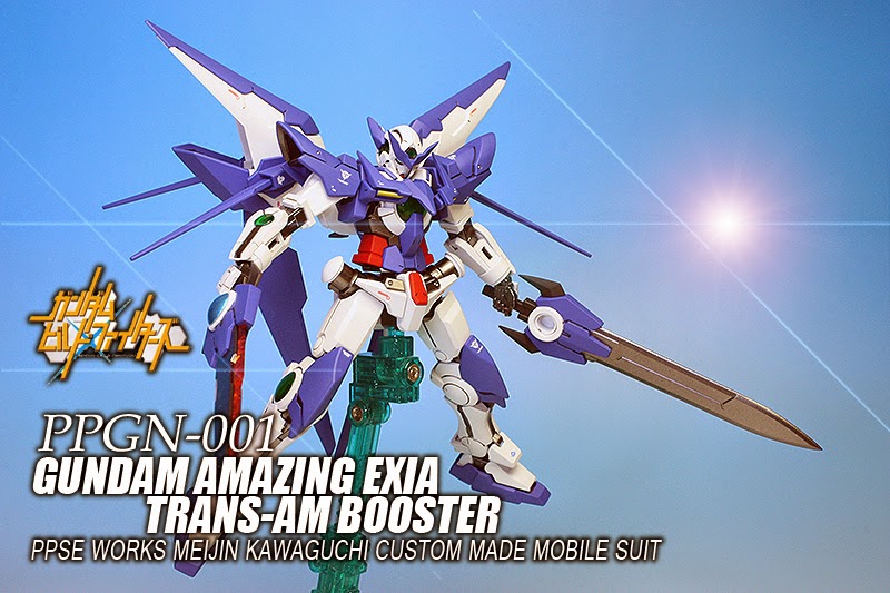 GUNDAM GUY: HGBF 1/144 Gundam Amazing Exia Trans-Am Booster - Painted Build
