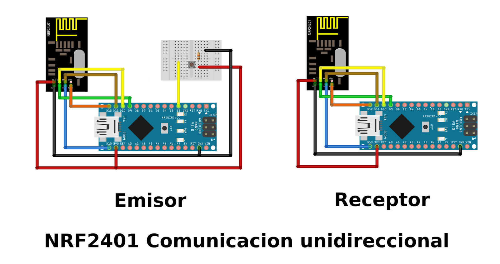 Infotronikblog Arduino Ejemplos El Modulo Nrf2401 Comunicación Unidireccional