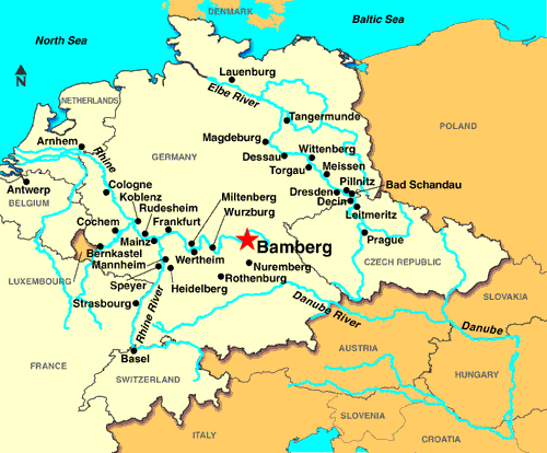 Mapa de Bamberg Ciudad | Mapa de Alemania Ciudades