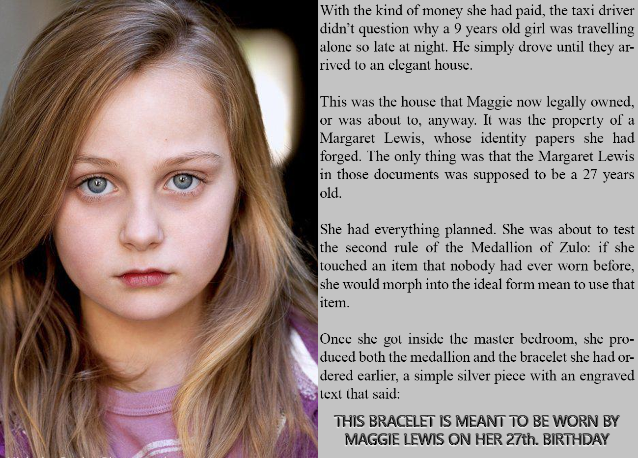 Age TF Photostories: Using the Medallion (Part 20)