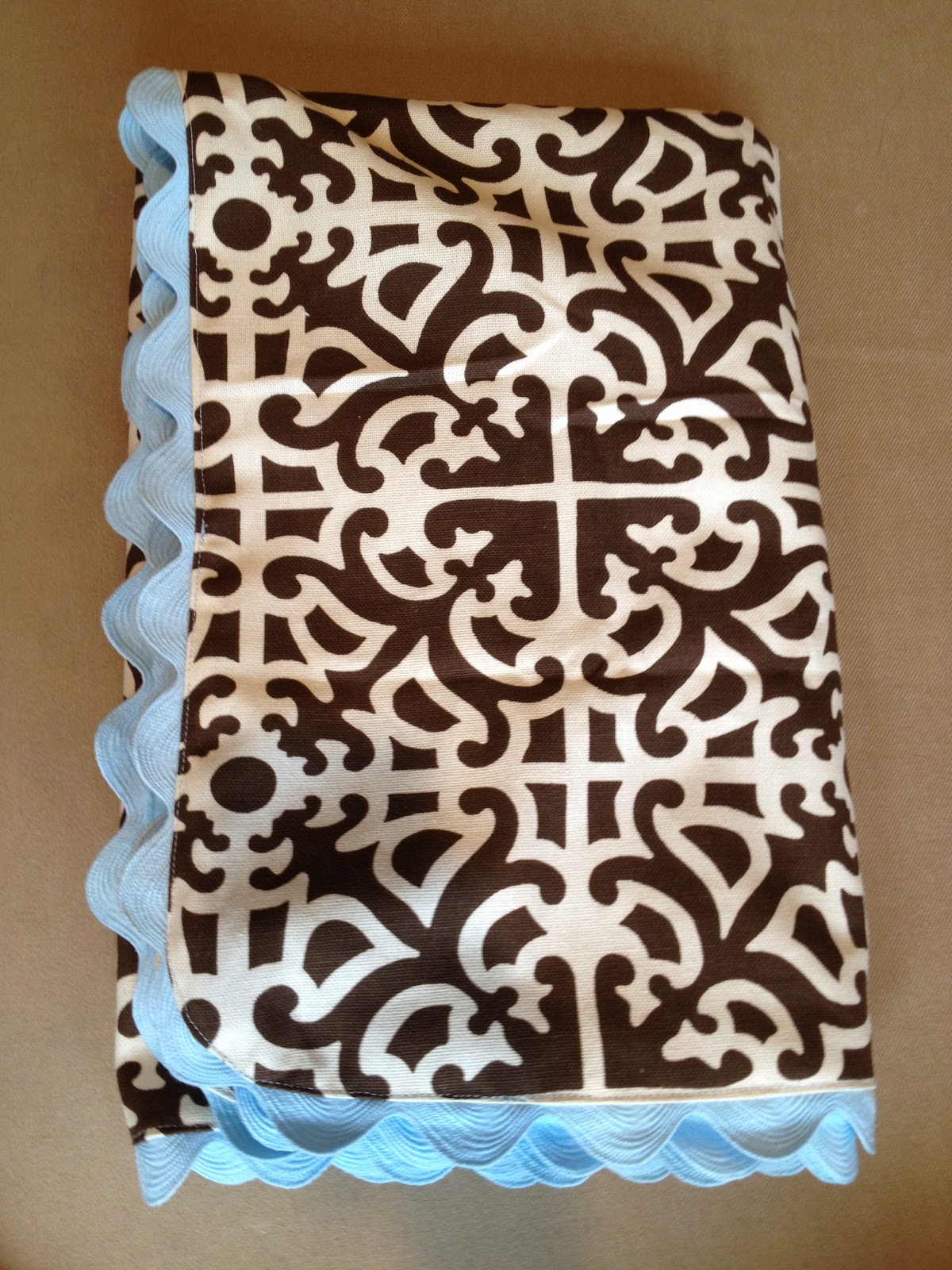 The Purple Martin: Rick Rack and Minky Baby Blanket