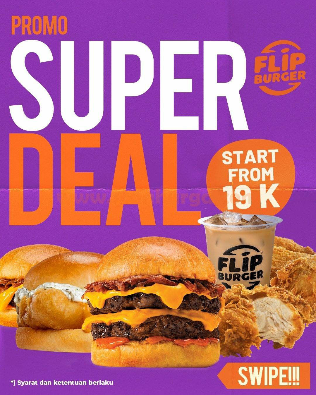 Promo Flip Burger Super Deal harga mulai Rp 19.000 | scanharga