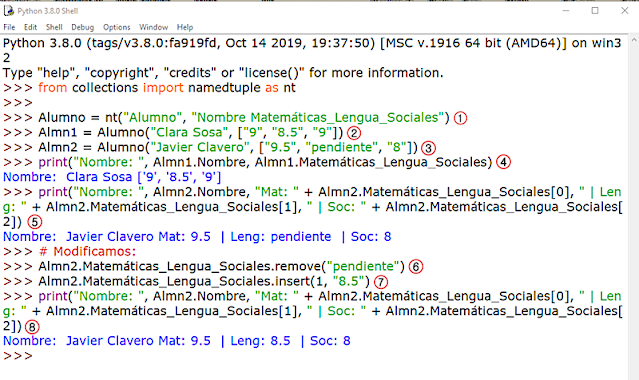 APRENDER A PROGRAMAR CON PYTHON: NAMEDTUPLES