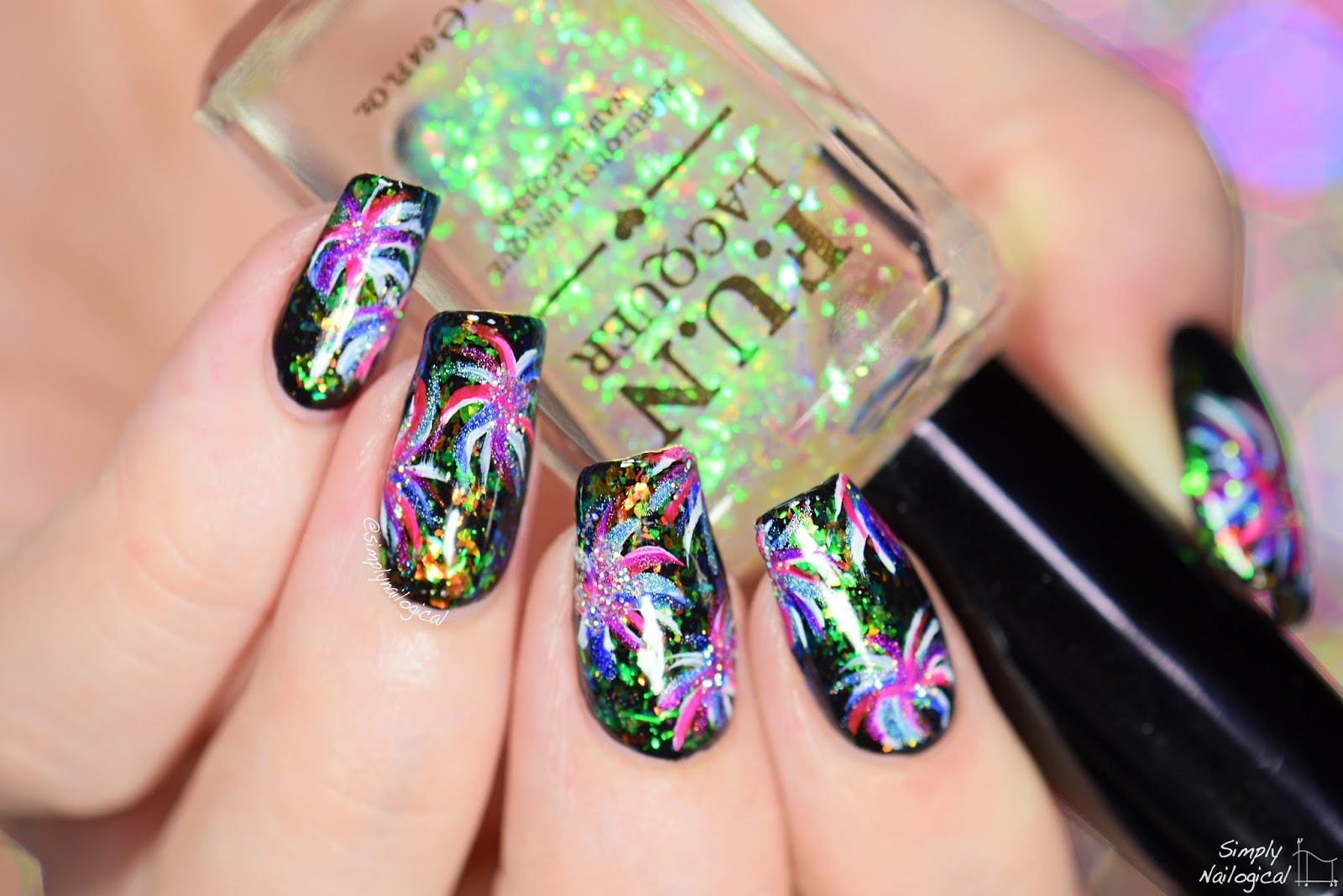 Simply Nailogical: Fireworks New Years nails
