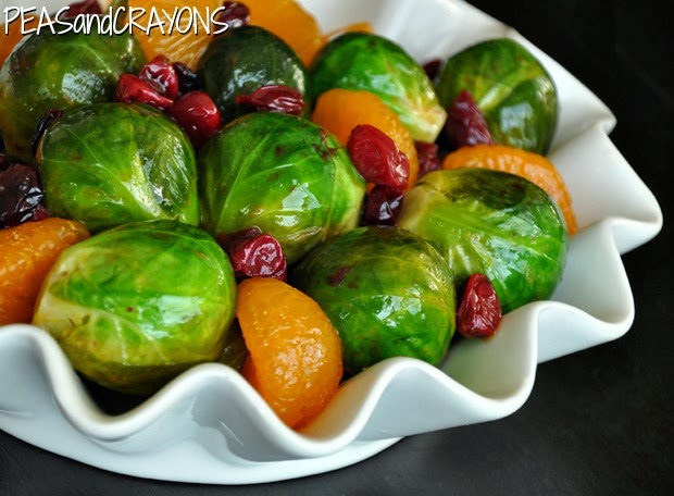 Cranberry Clementine Brussels Sprouts with Blood Orange Brown Sugar ...