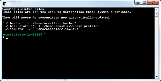 Run linux programs on windows: Cygwin