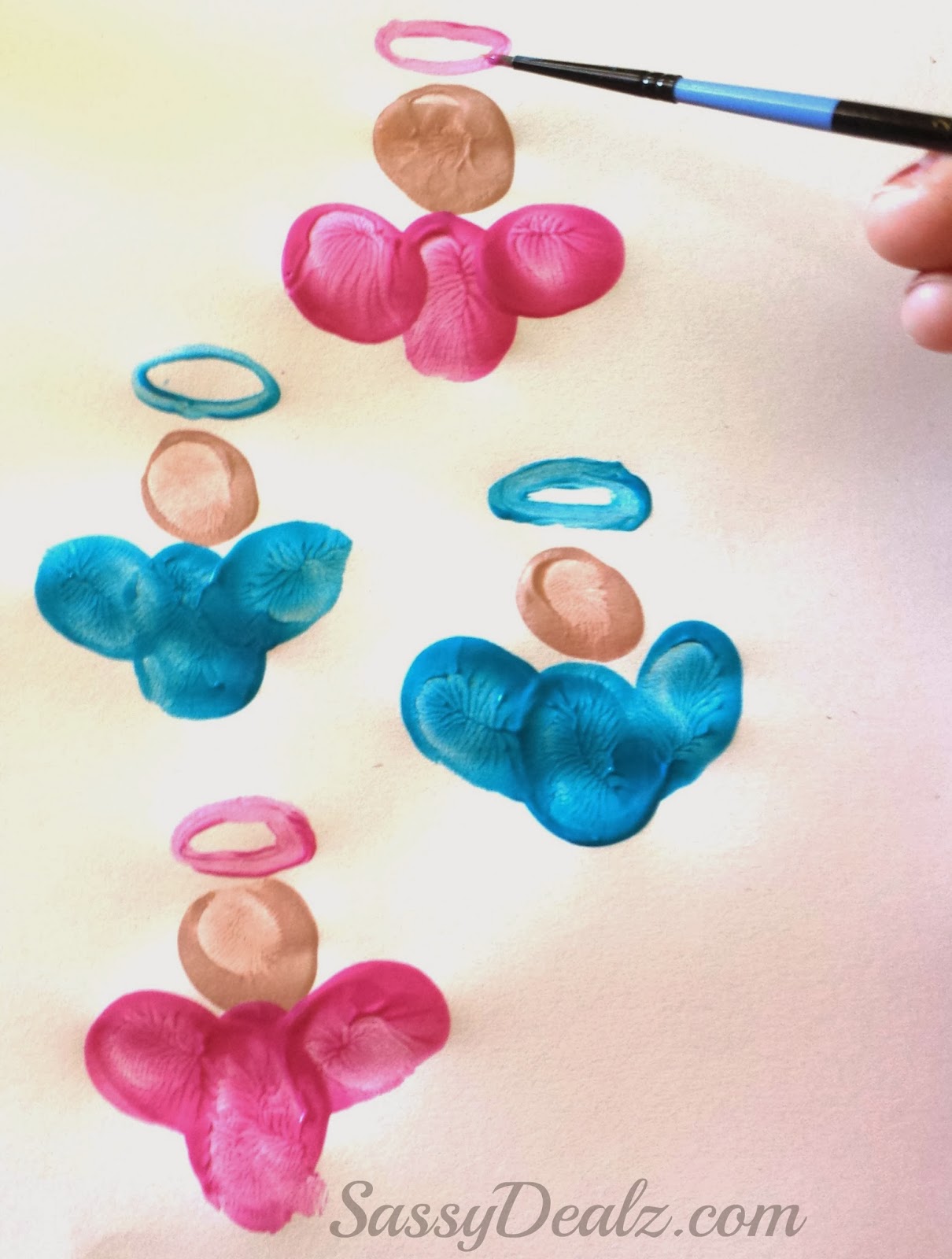 DIY Fingerprint Singing Angel Craft For Kids - Crafty Morning