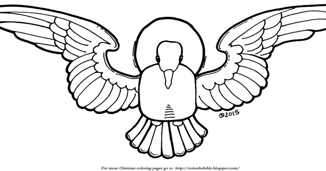 Holy Spirit Dove Coloring Page