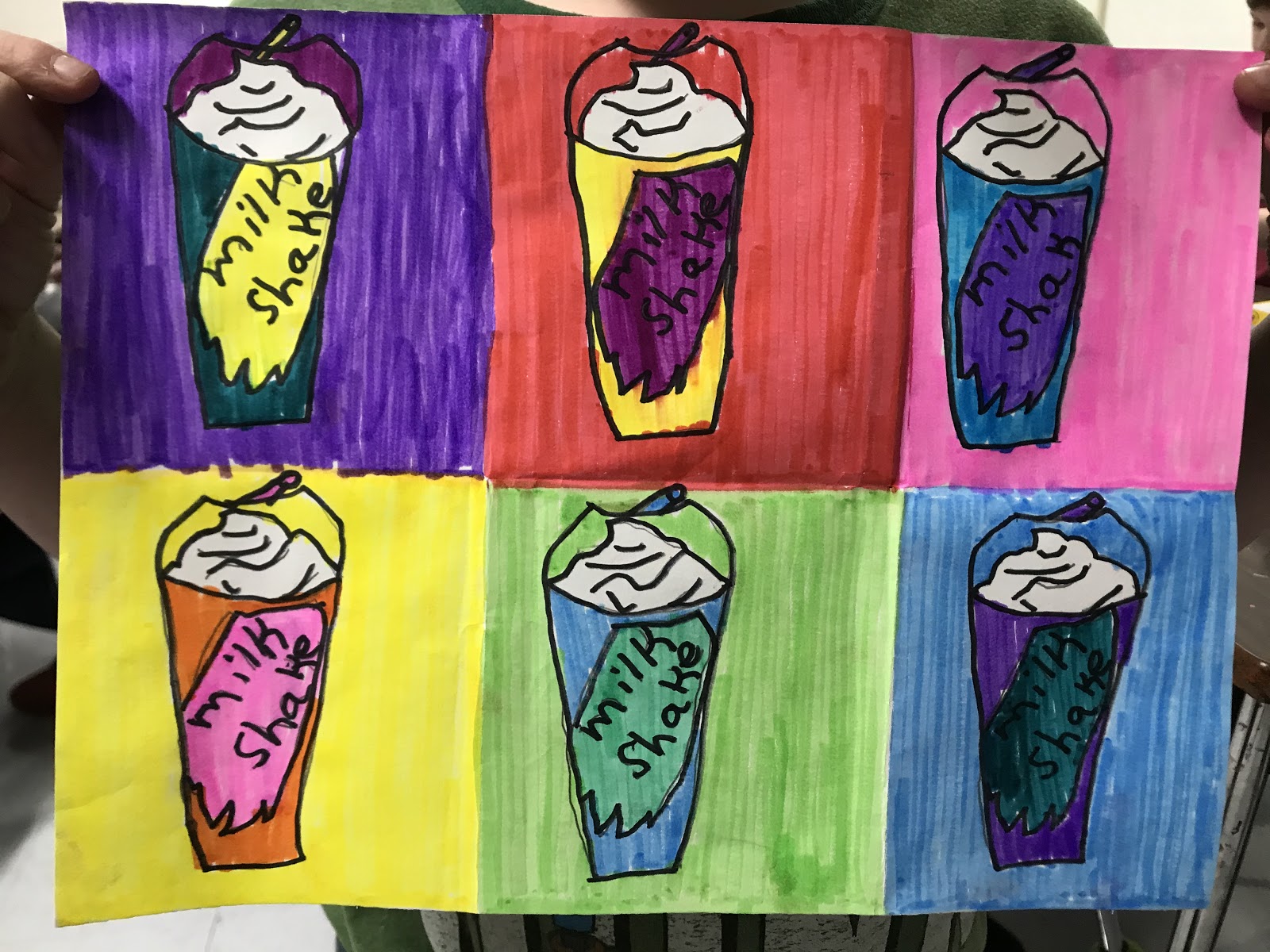 Elements of the Art Room: 5th grade Andy Warhol inspired Pop Art