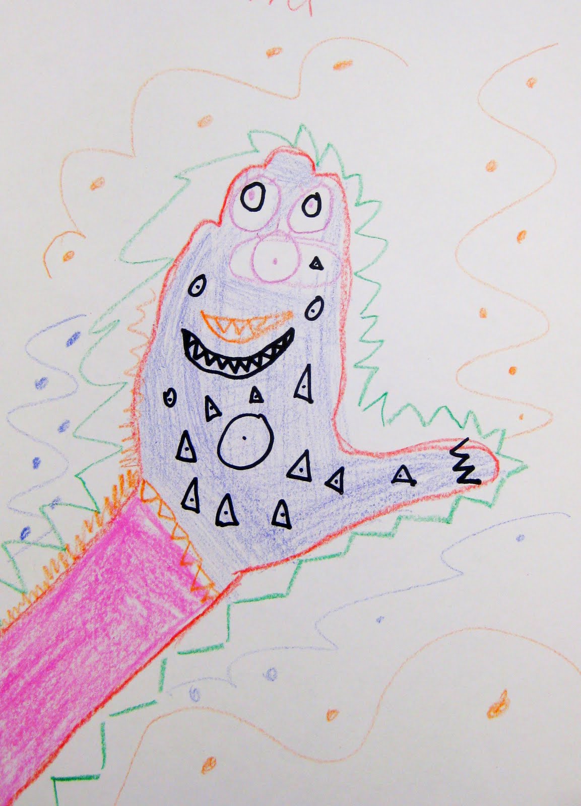 Briargrove Elementary Art Page: Hand Creatures - Individual Drawings