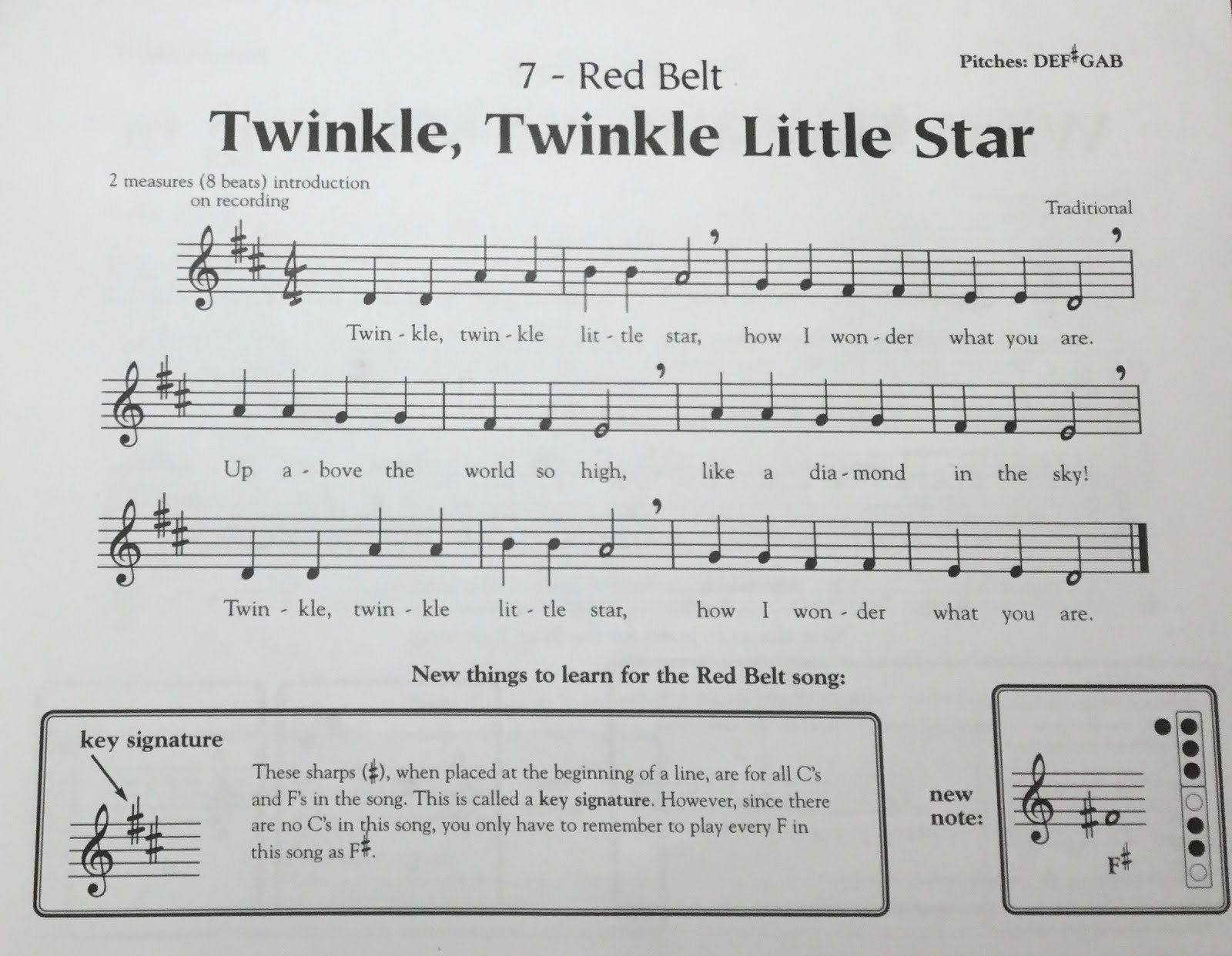 Crestview Recorder Karate: Red Belt - Twinkle, Twinkle