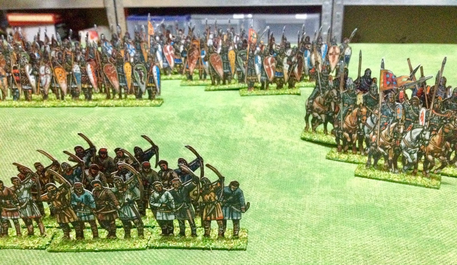 Grid based wargaming - but not always: Norman Paper Soldiers